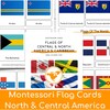 Montessori Flags of North America Nomenclature Cards & Puzzle Maps ...