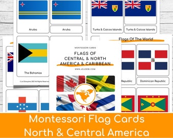 Montessori Flags of Oceania Nomenclature Cards & Puzzle Maps | Etsy