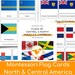 Montessori Flags of North America Nomenclature Cards & Puzzle Maps ...