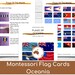 Montessori Flags of Oceania Nomenclature Cards & Puzzle Maps | Three ...