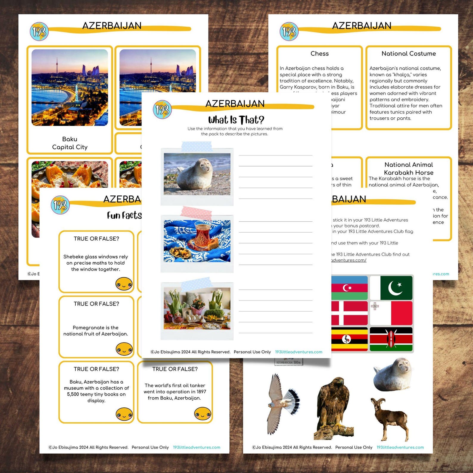 AZERBAIJAN a 193 Little Adventures Pack - Printable Culture Packs for ...