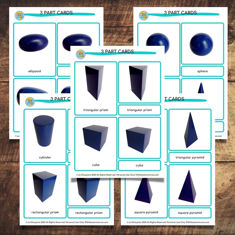Montessori Geometric Solids 3-part Cards (PDF) and Activities - Etsy