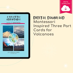 Volcano Montessori 3-part Cards: Educational Homeschool (PDF) - Etsy