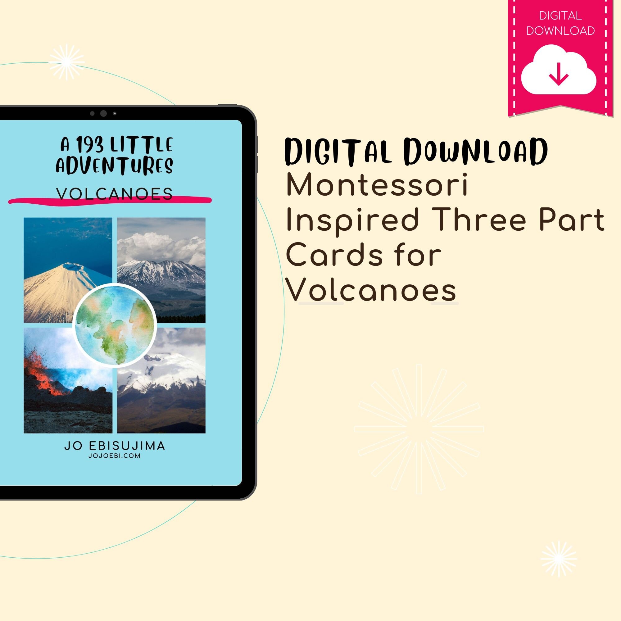 Volcano Montessori 3-part Cards: Educational Homeschool (PDF) - Etsy