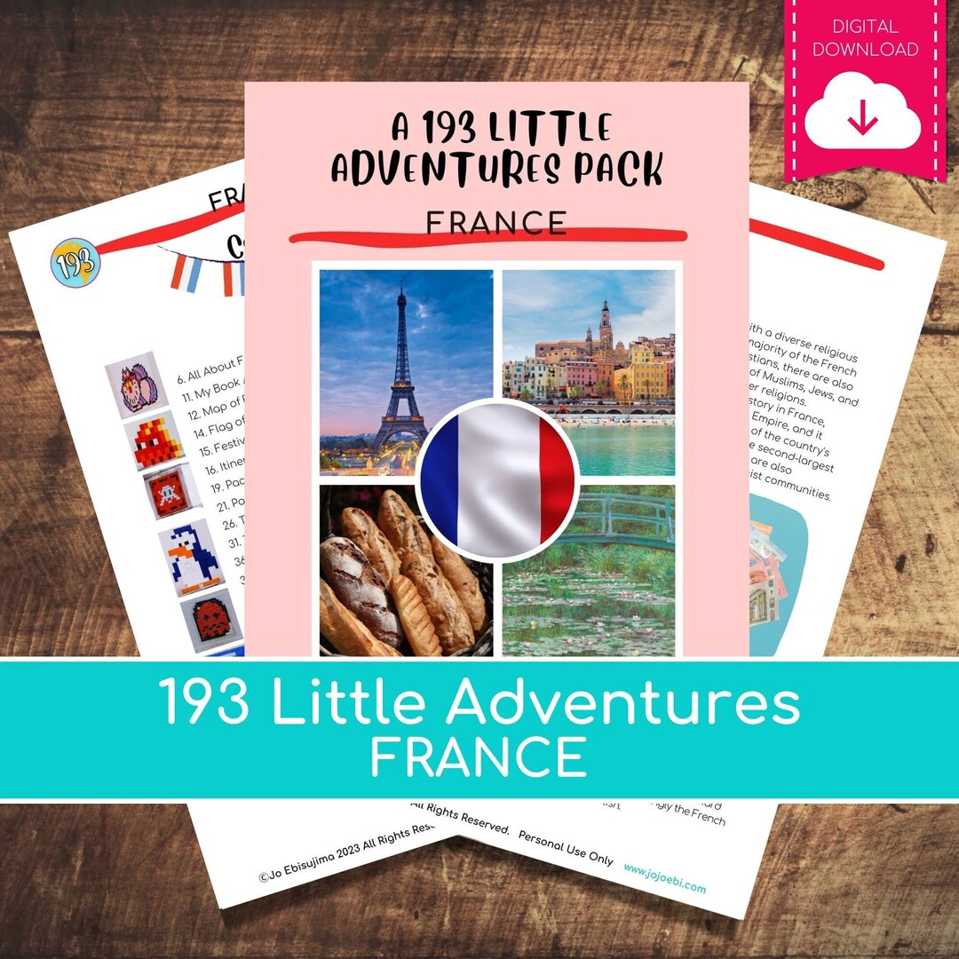 FRANCE 193 Little Adventures Pack - Printable Culture Packs for Curious ...