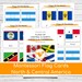 Montessori Flags of North America Nomenclature Cards & Puzzle Maps ...