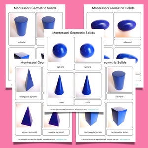 Montessori Geometric Solids 3-part Cards (PDF) - Etsy