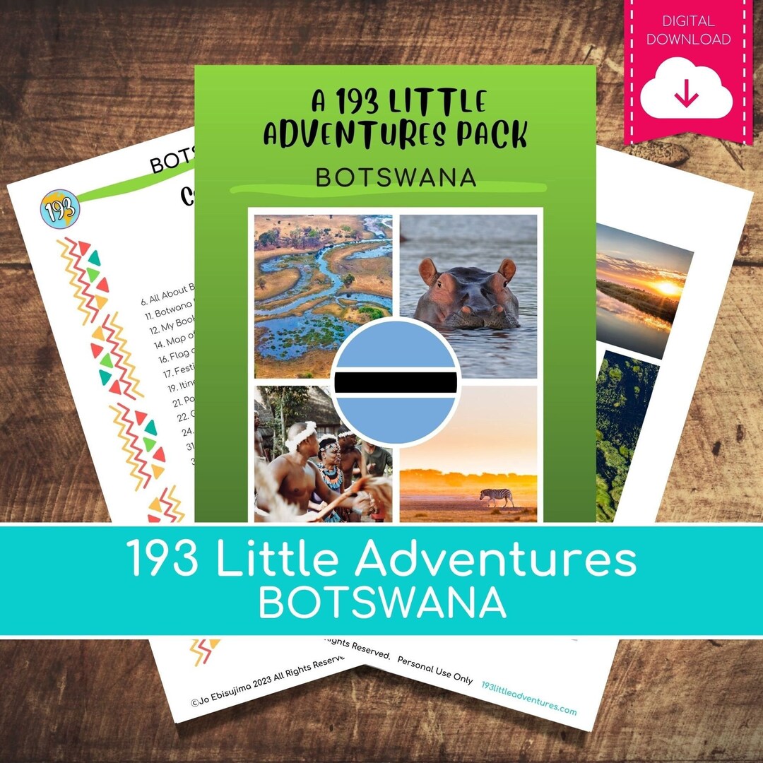 BOTSWANA 193 Little Adventures Pack Printable Culture Packs for Curious ...
