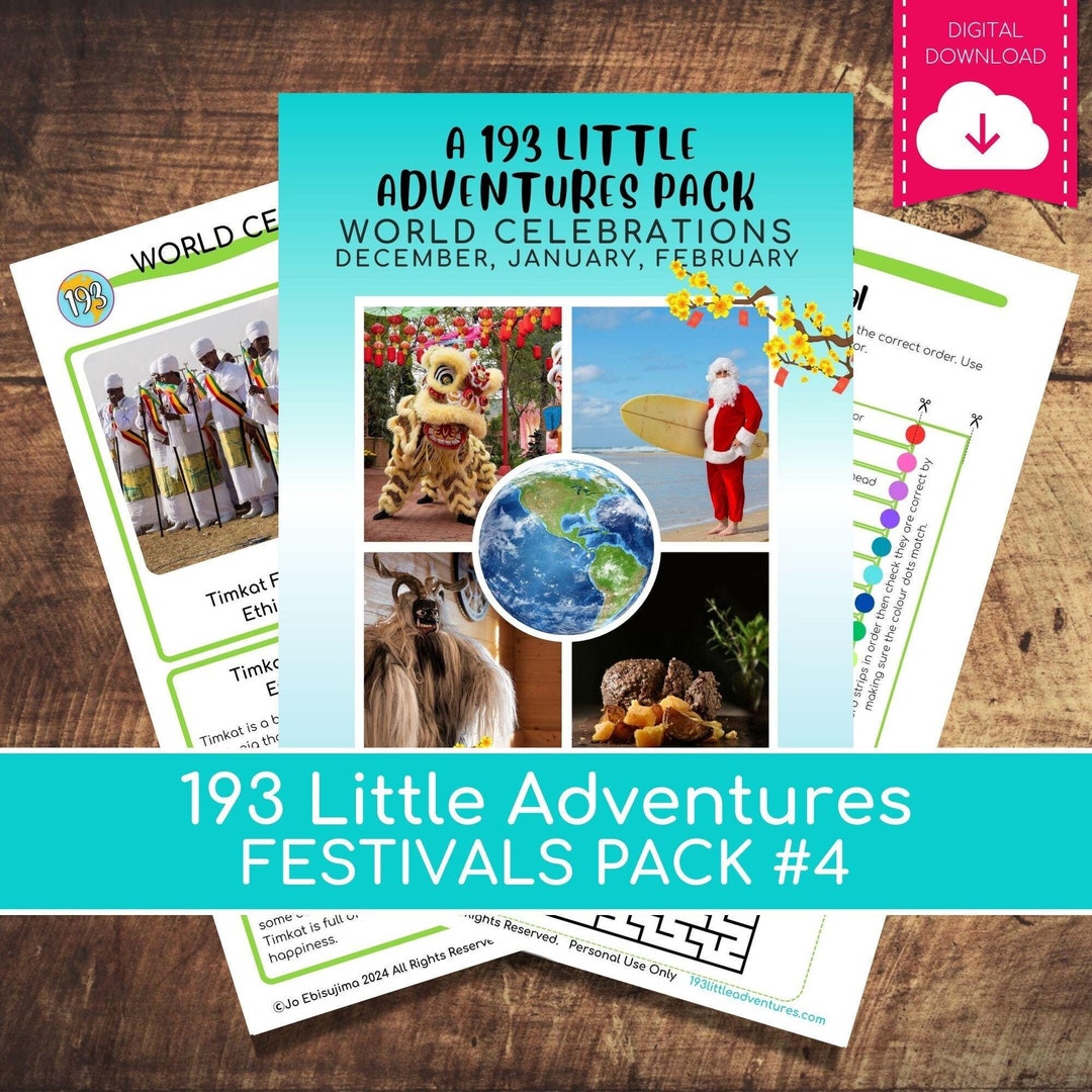 Festivals Around the World Pack #4- December, January, February - a 193 ...