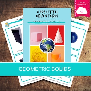 Montessori Geometric Solids 3-part Cards (PDF) and Activities - Etsy