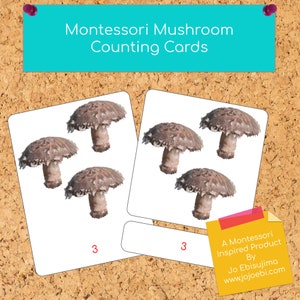 Montessori Mushroom Counting Cards - Etsy