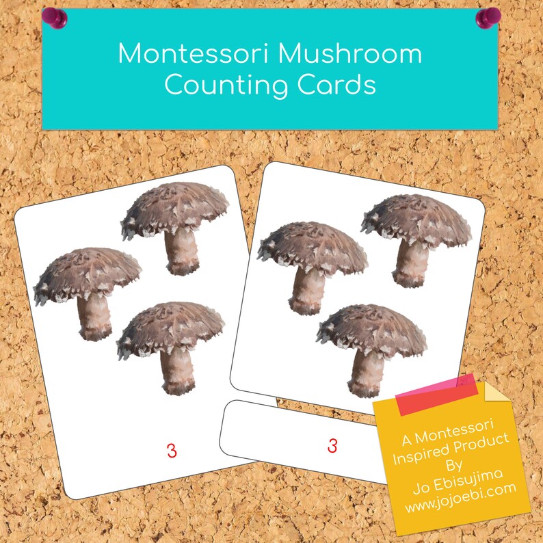 Montessori Mushroom Counting Cards - Etsy
