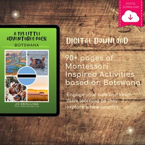 BOTSWANA 193 Little Adventures Pack Printable Culture Packs for Curious ...