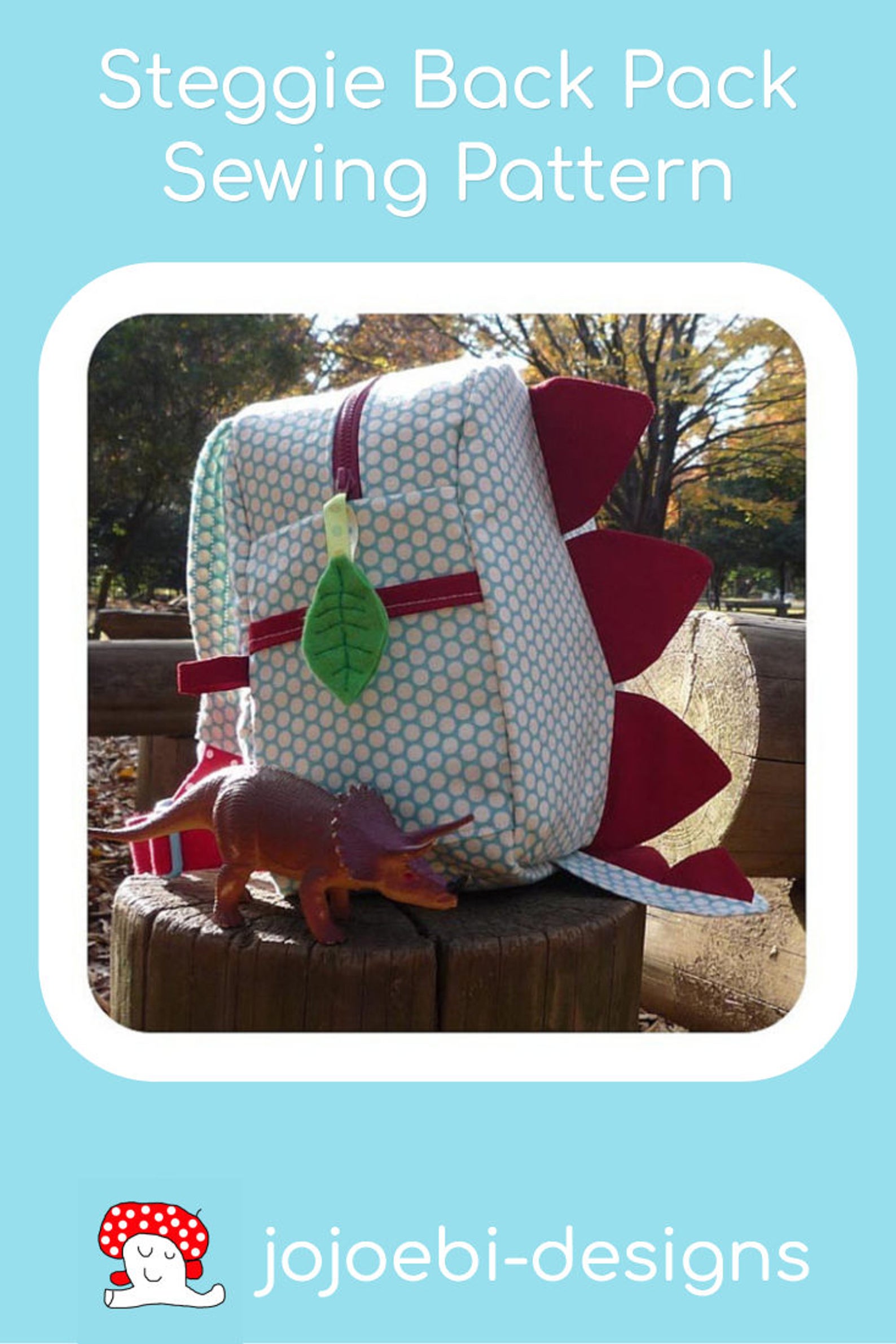 Dinosaur Back Pack PDF Sewing Pattern dinosaur bag kids | Etsy