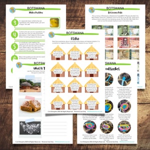 BOTSWANA 193 Little Adventures Pack Printable Culture Packs for Curious ...