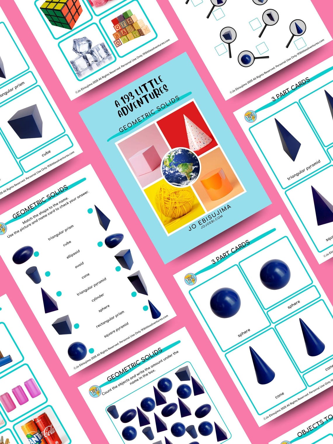 Montessori Geometric Solids 3-part Cards (PDF) and Activities - Etsy
