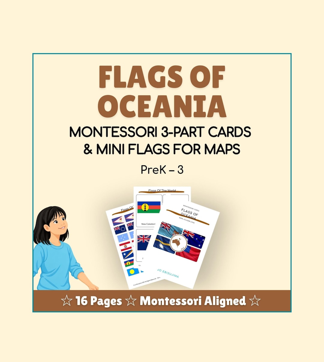 Montessori Flags of Oceania: Nomenclature Cards & Puzzle Maps (PDF ...