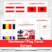 Montessori Flags of Europe Nomenclature Cards & Puzzle Maps | Three ...