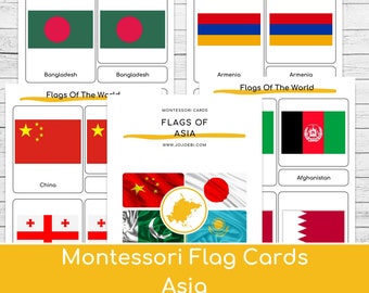 Montessori Flags of Oceania Nomenclature Cards & Puzzle Maps | Three ...