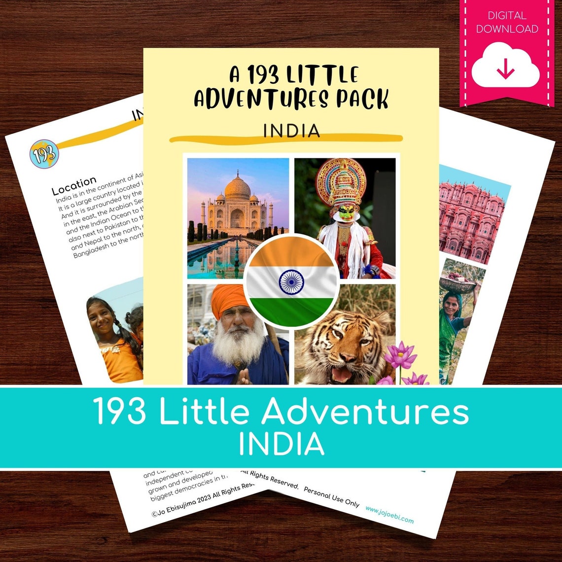 INDIA 193 Little Adventures Pack - Printable Culture Packs for Curious ...