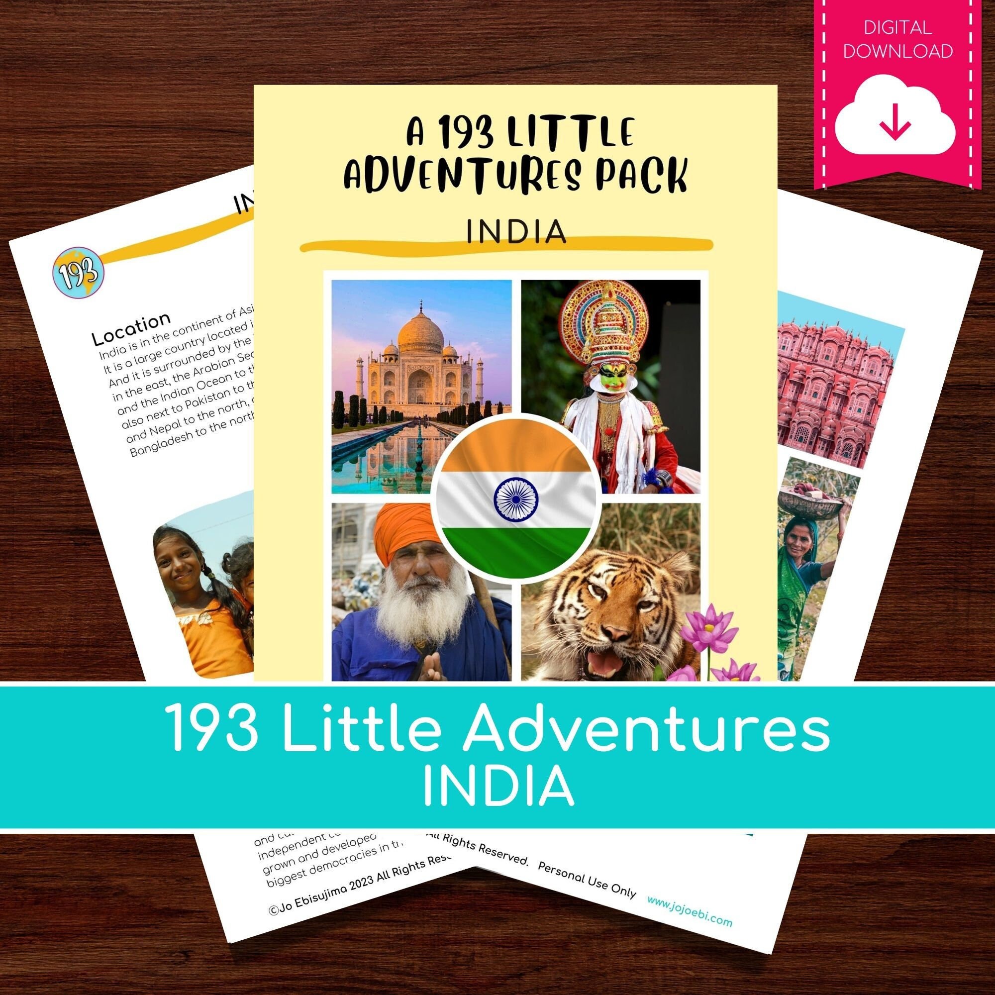 INDIA 193 Little Adventures Pack - Printable Culture Packs for Curious ...