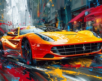 Ferrari Red Poster I Iconic Ferrari F8 Tributo Poster I Luxury Sports ...