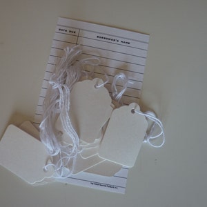 Plain White Strung Small Tags - Set of 25 - Etsy
