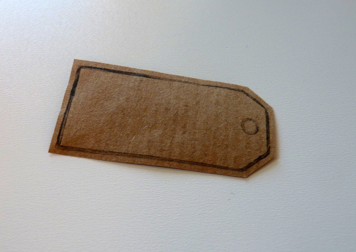 Set of 10 hand printed parcel tag kraft paper stickers in - Etsy Polska