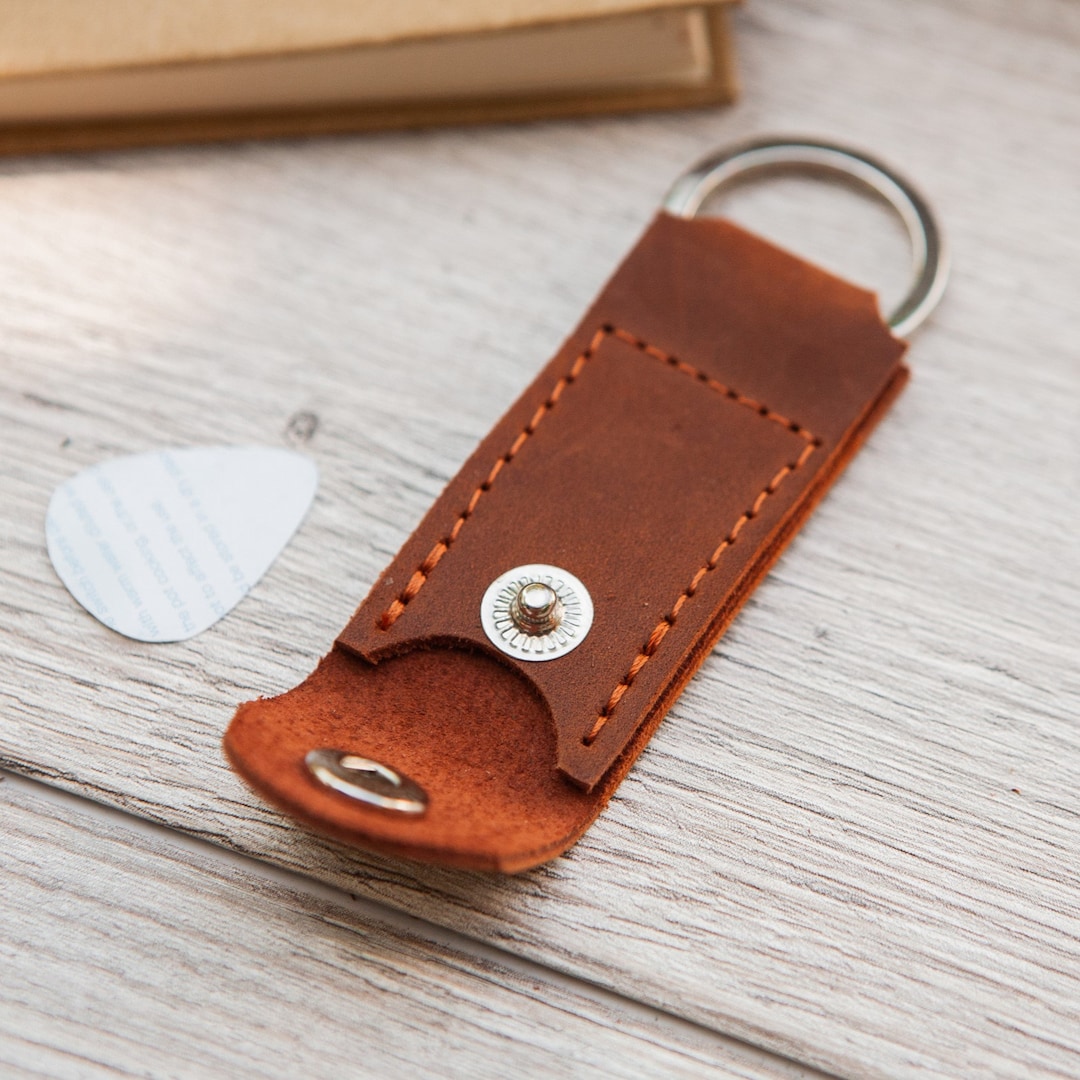 Leather Keychain With Initials, Personalized Leather Keychain Men ...