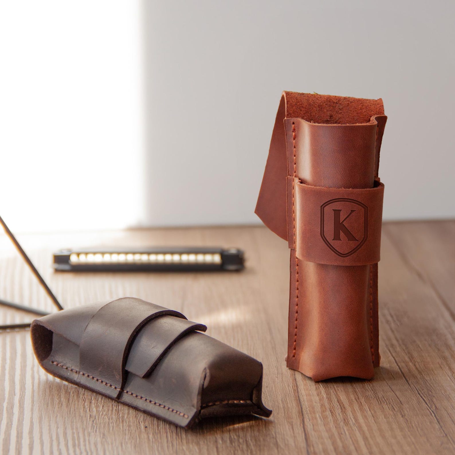 Leather Harmonica Pouch, Leather Harmonica Case, Custom Harmonica Case ...