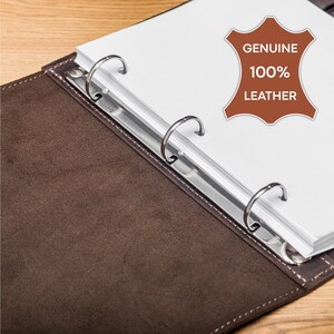 Leather Ring Binder A4, Leather Binder Cover A5, Leather 3 Ring Binder ...