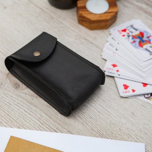 Playing Card Case Leather, Personalized Playing Card Holder, Playing ...
