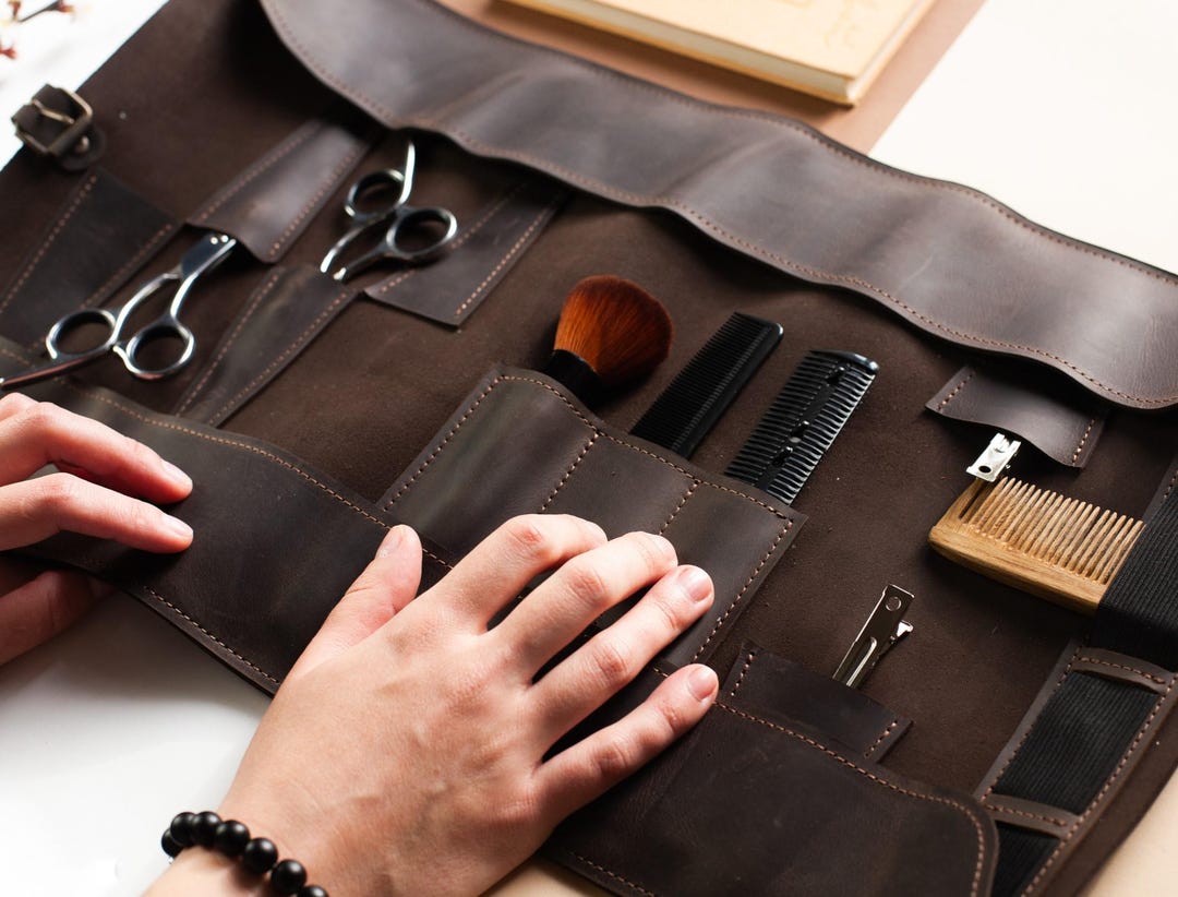 Personalized Barber Tool Roll, Hanging Toiletry Bag Men, Barber ...