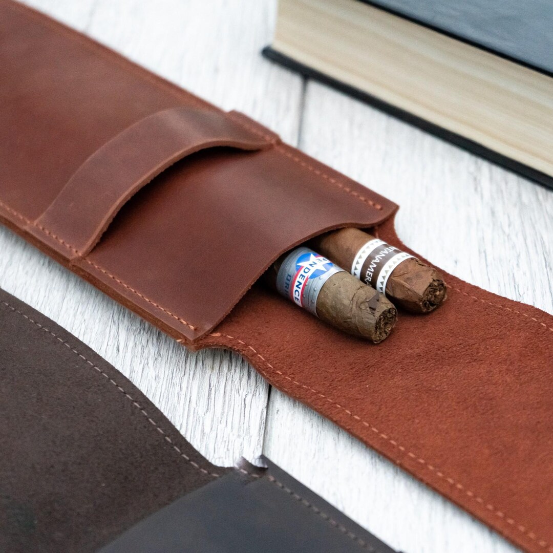 Custom Leather Cigars Case, Cigars Accessories for Men, Cigar Holder ...