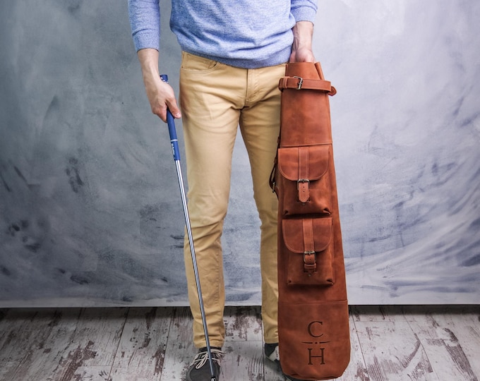 Leather Golf Bag, Golf Bag Personalized, Golf Club Bag Custom ...