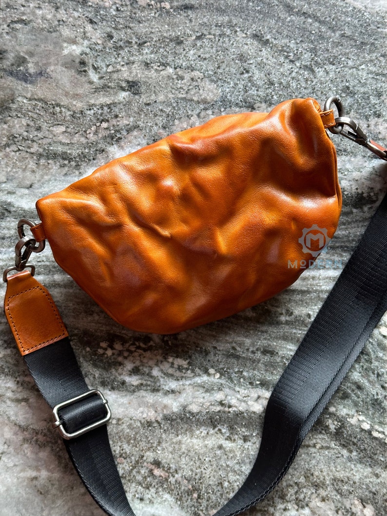 Leather Bum Bag | Rustic Leather Belt Bag | Cowhide Leather Bumbag ...