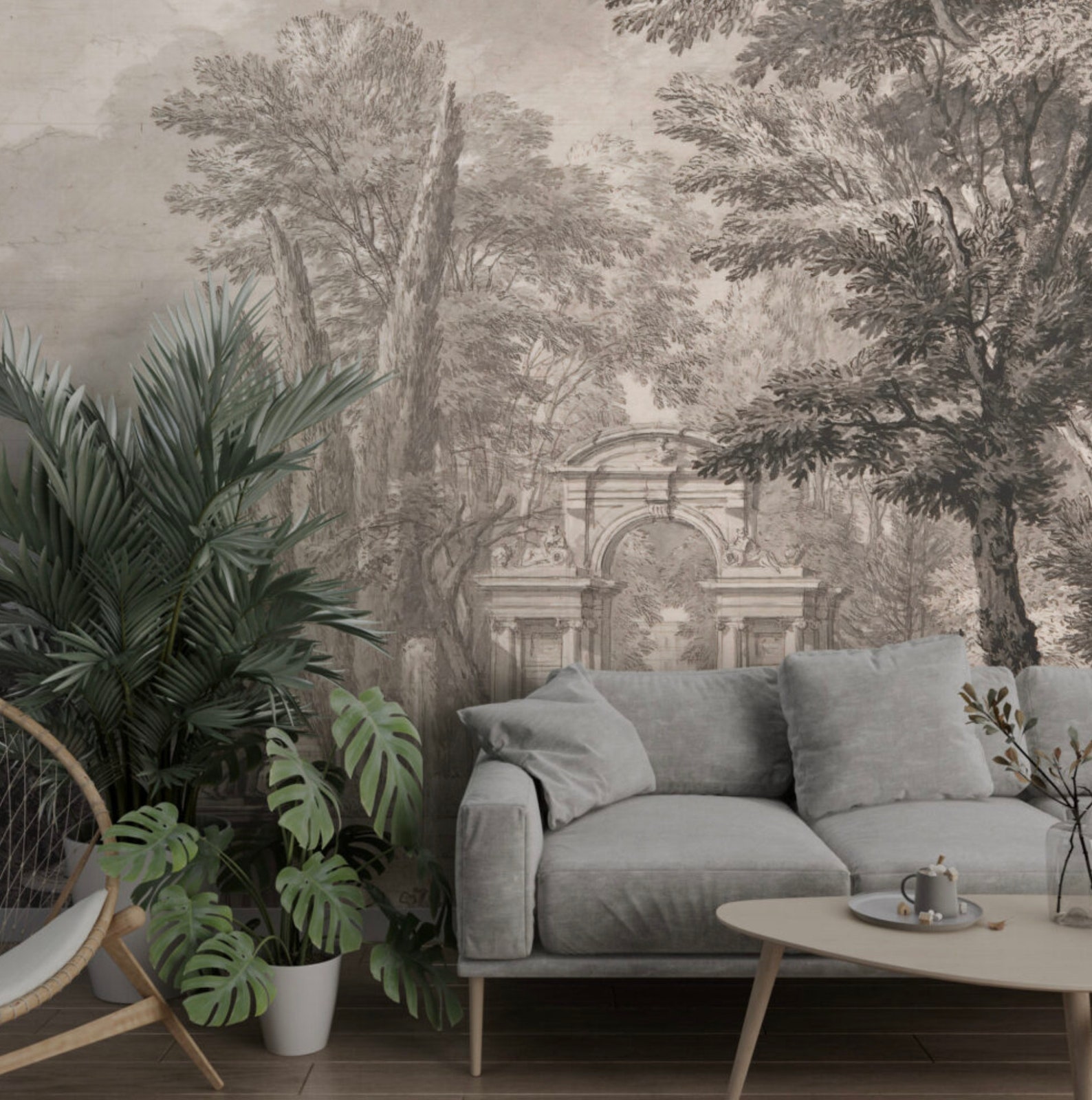 Ethereal Dreams Misty European Wallpaper, Vintage Peel and Stick ...