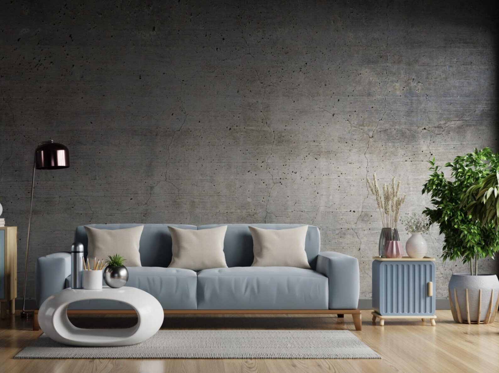 Old Concrete Textured, Rustic Grunge Decor, Concrete Look Wallpaper ...