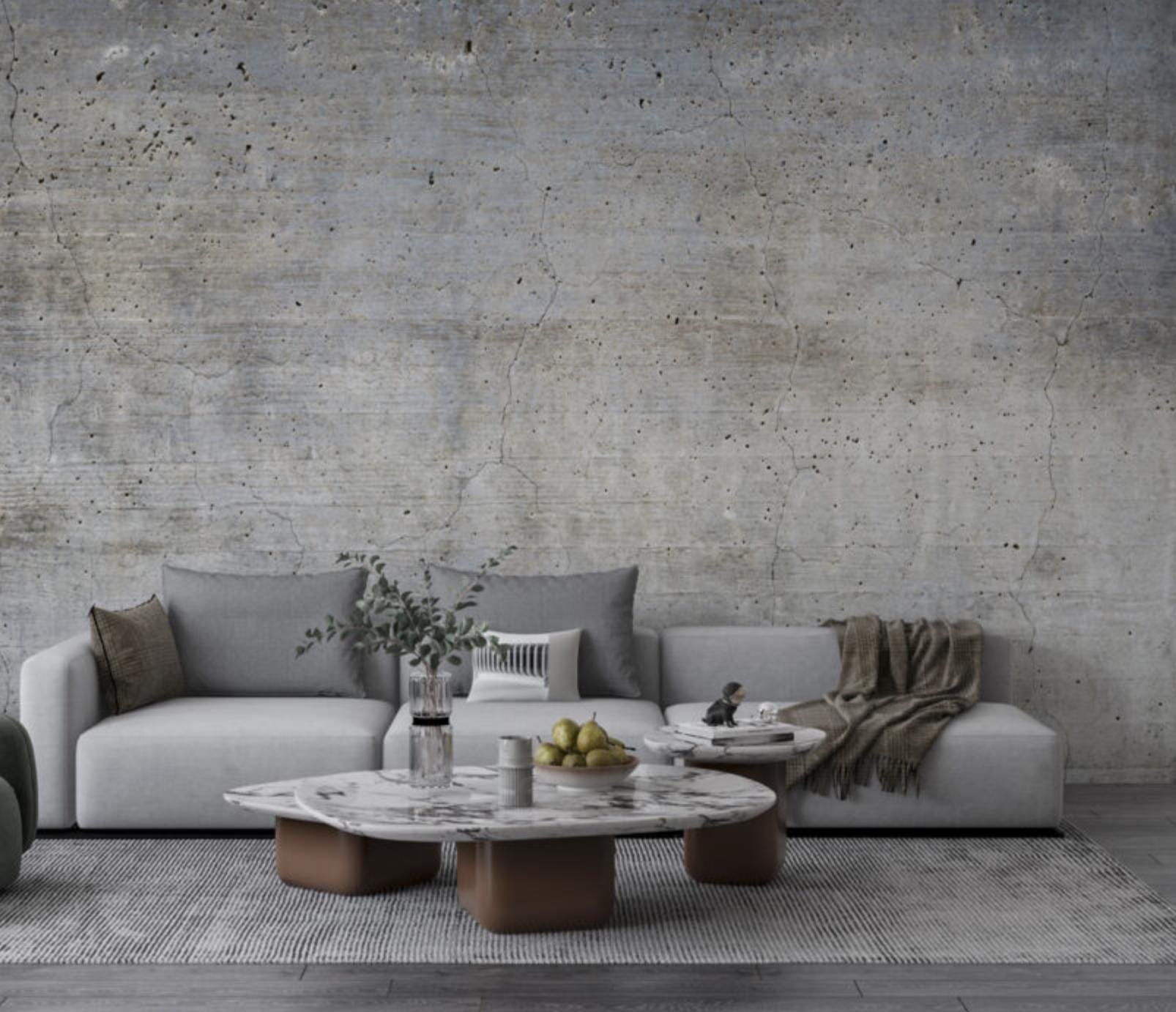 Old Concrete Textured, Rustic Grunge Decor, Concrete Look Wallpaper ...