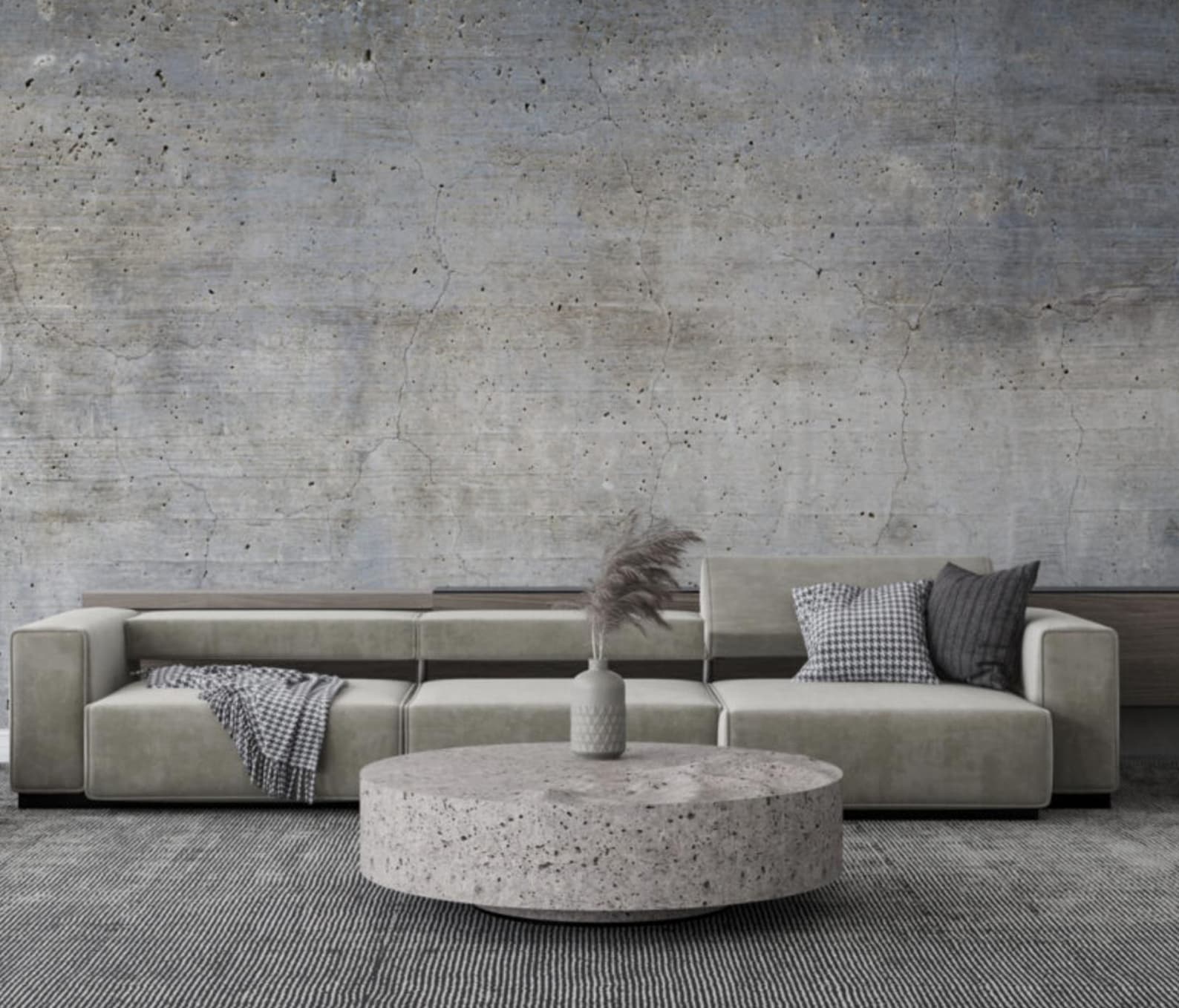 Old Concrete Textured, Rustic Grunge Decor, Concrete Look Wallpaper ...