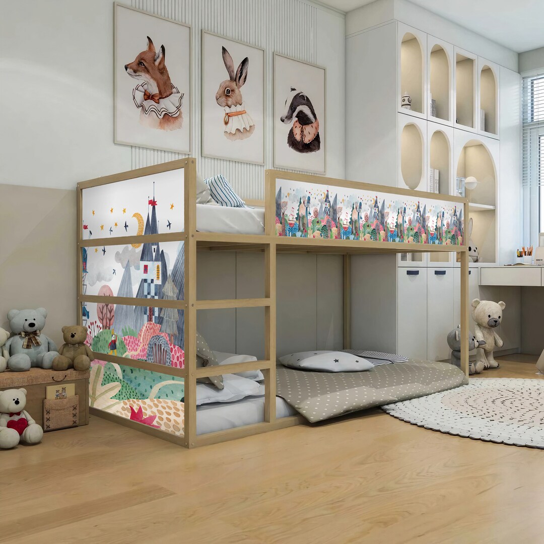Castle Sticker for Ikea Kura Bed Children's Bed Peel and Stick, Bed ...