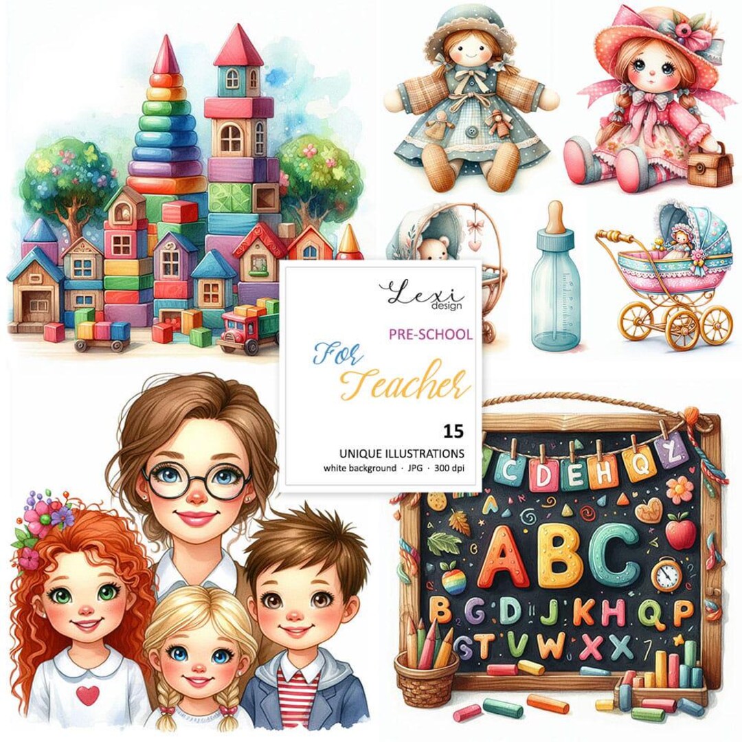 For Teacher - Pre- School - Digital Illustrations, Clipart ...