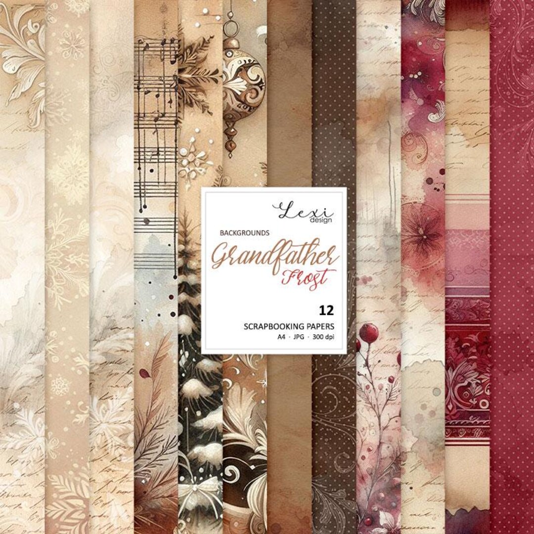Grandfather Frost Backgrounds Digital Scrapbooking Papers, Digital ...