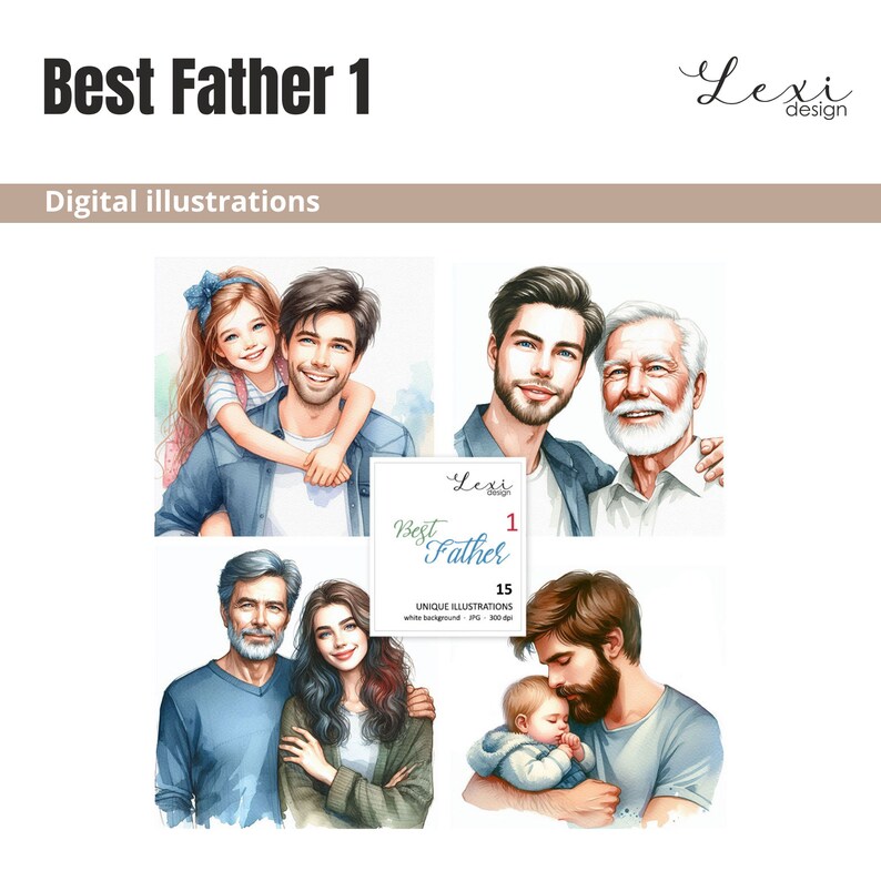 BEST FATHER 1 - Digital Illustrations, Clip Art, Scrapbooking ...