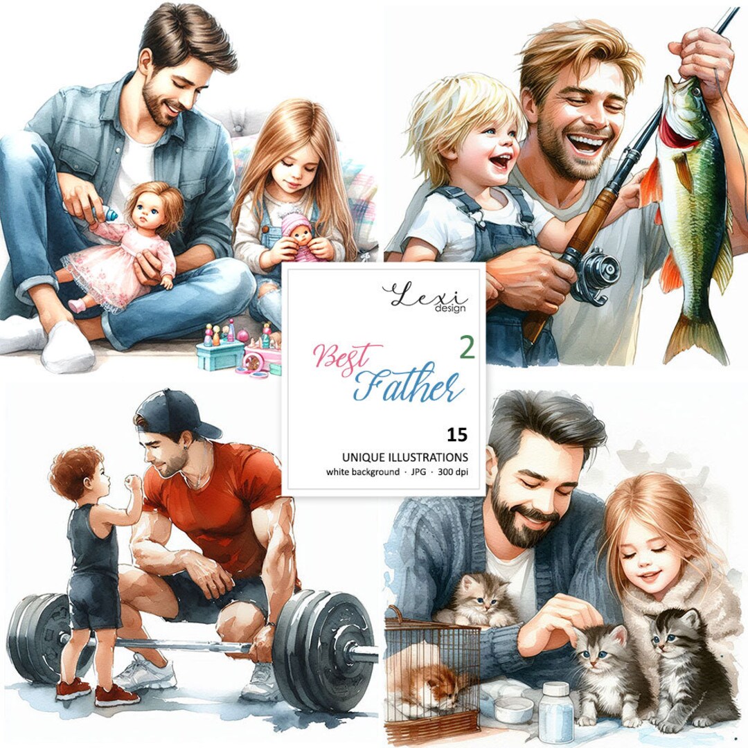 BEST FATHER 2 - Digital Illustrations, Clip Art, Scrapbooking ...
