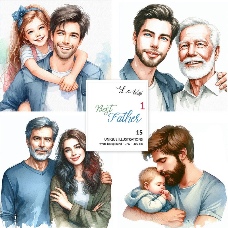 BEST FATHER 1 - Digital Illustrations, Clip Art, Scrapbooking ...