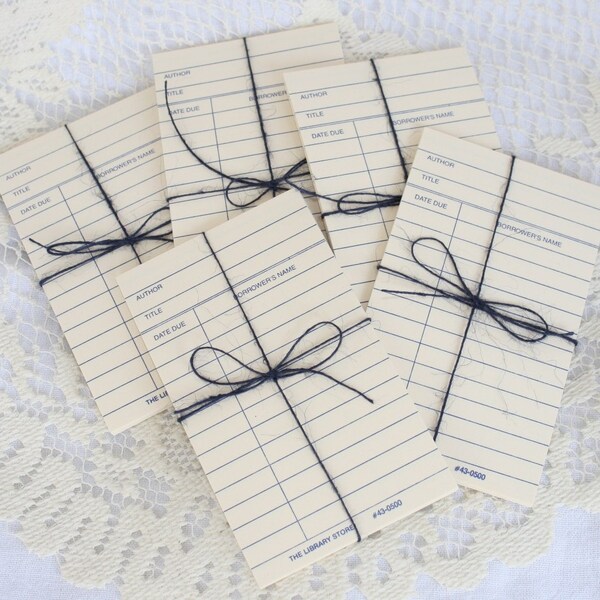 Blank Library Cards - Etsy