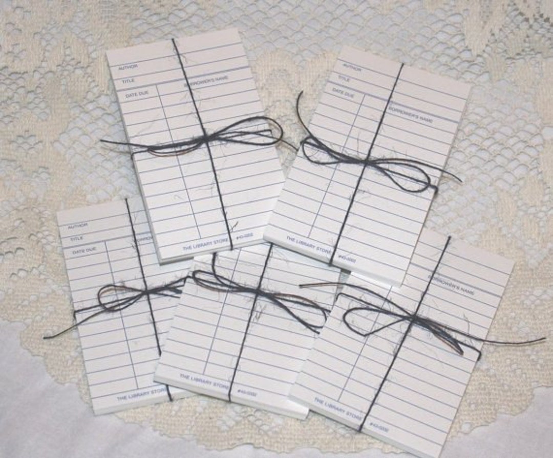 Blank WHITE Library Cards - Etsy