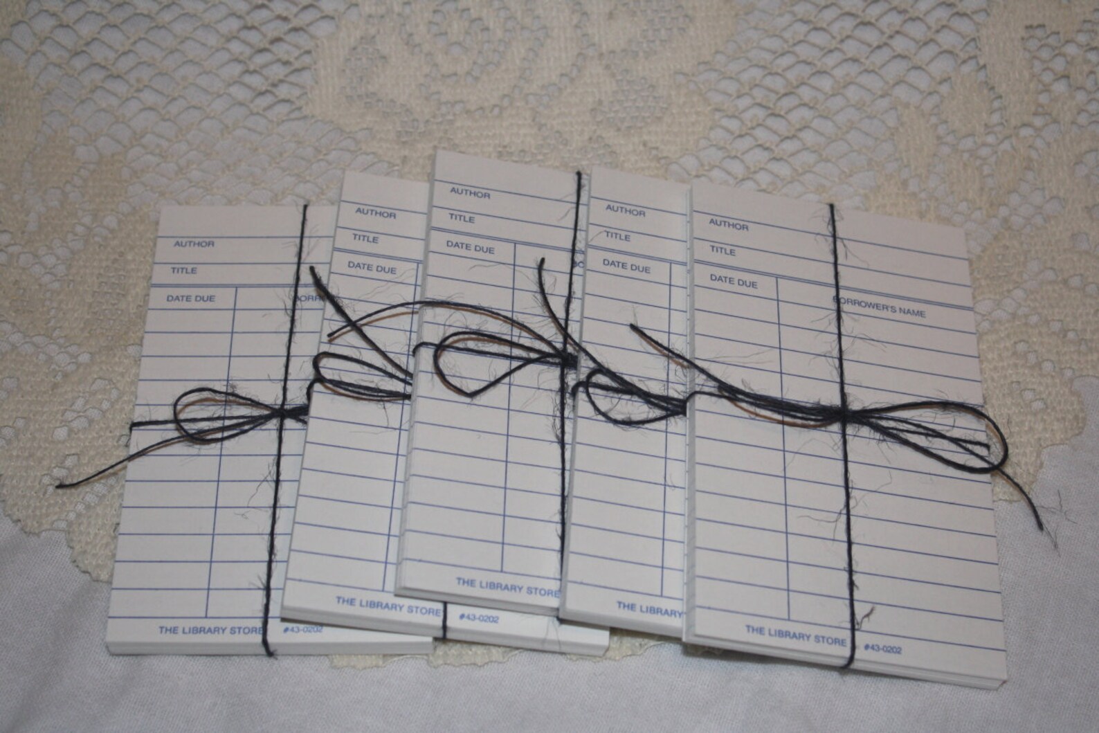 Blank WHITE Library Cards - Etsy