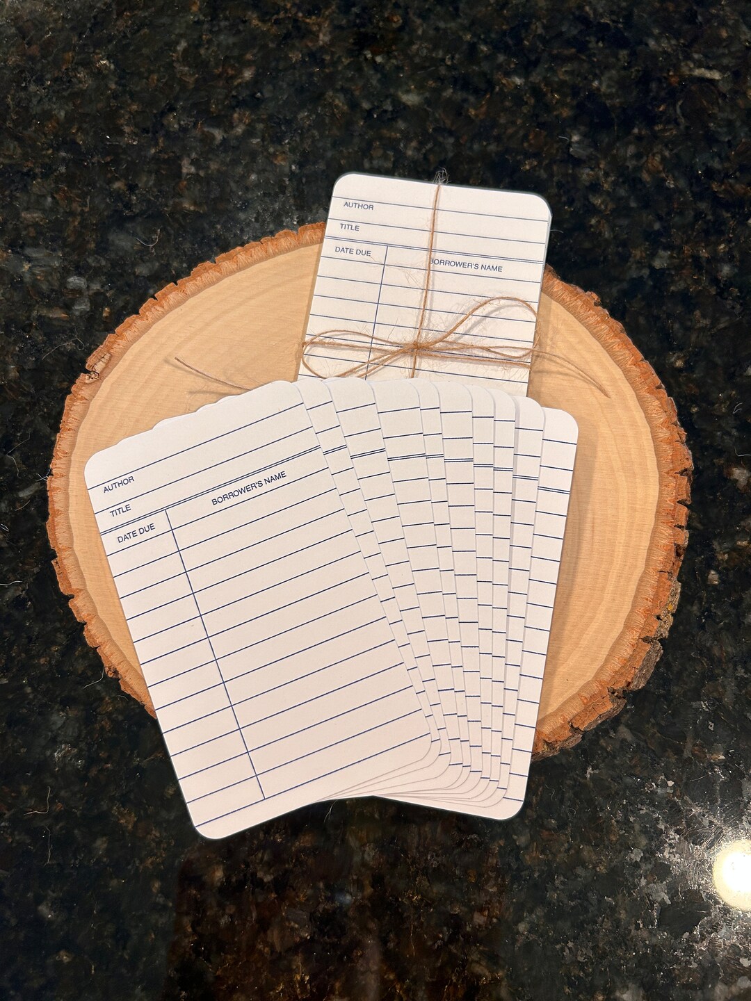 Blank White Library Cards WITH ROUNDED CORNERS - Pack of 10 - Etsy